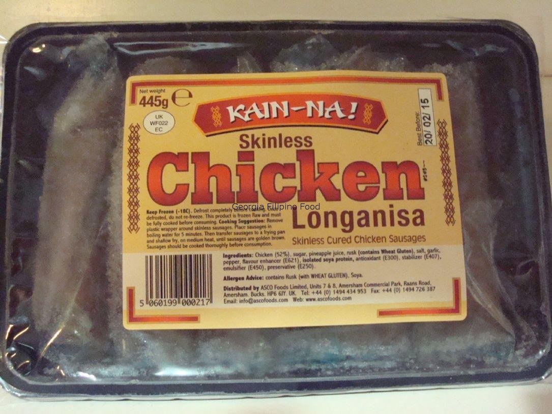 Kain-Na! Chicken Skinless Longanisa – COLLECTION ONLY | Georgia's ...